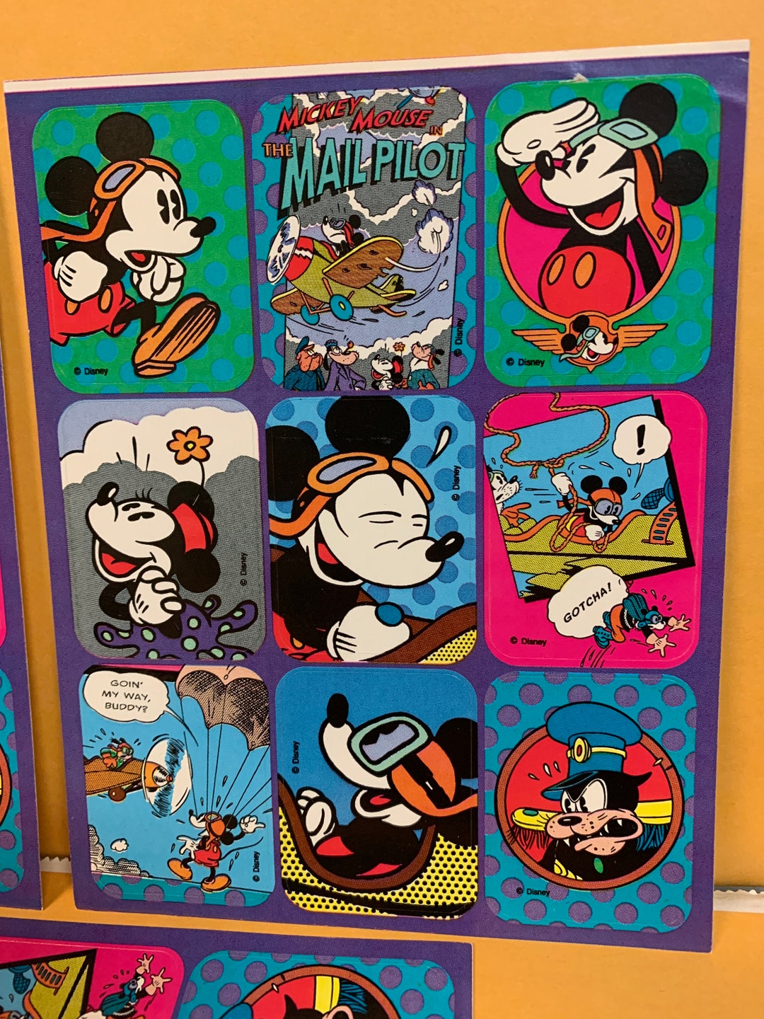 3 Vintage Mickey Mouse Sticker Sheets Disney Cleo Minnie - Etsy