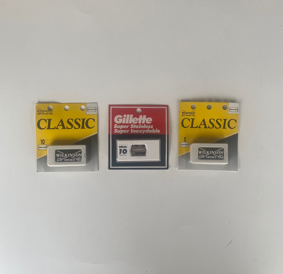 Vintage Wilkinson Sword Classic Razor Blades for Shaving, Original ...