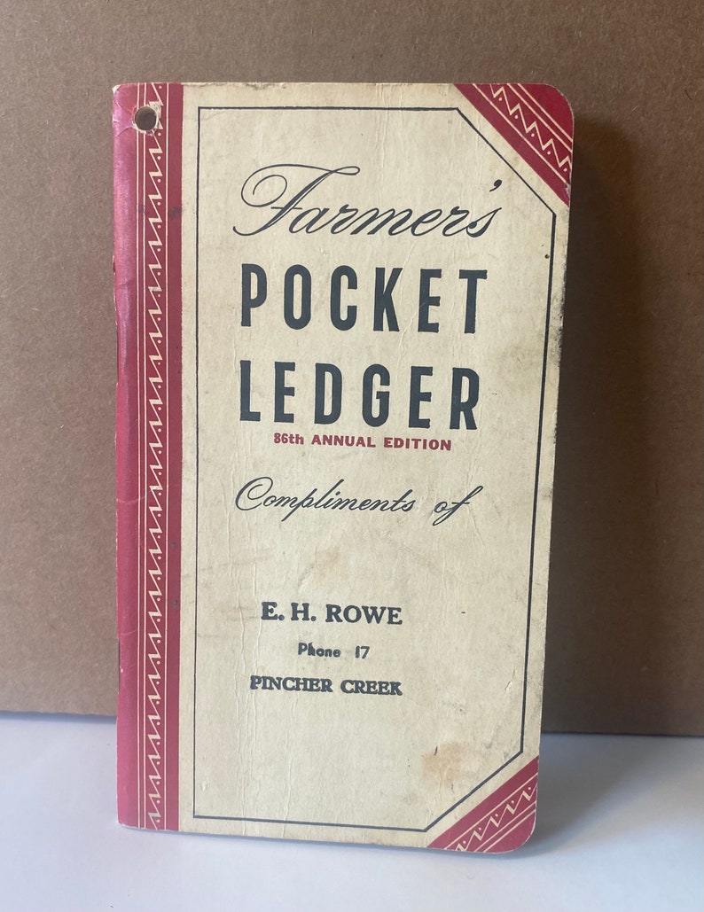 Farmers Pocket Ledger, 1940, 74th Edition, and 1952, 86th Edition, - Etsy