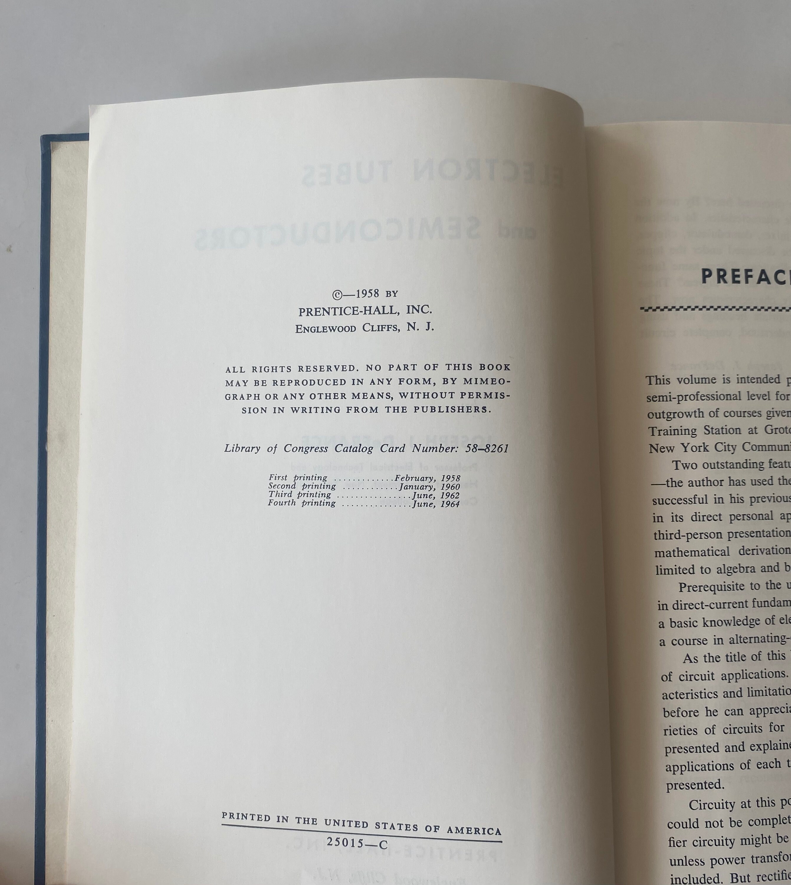 Vintage Electrical Book. Electron Tubes and Semiconductors, 1964 ...