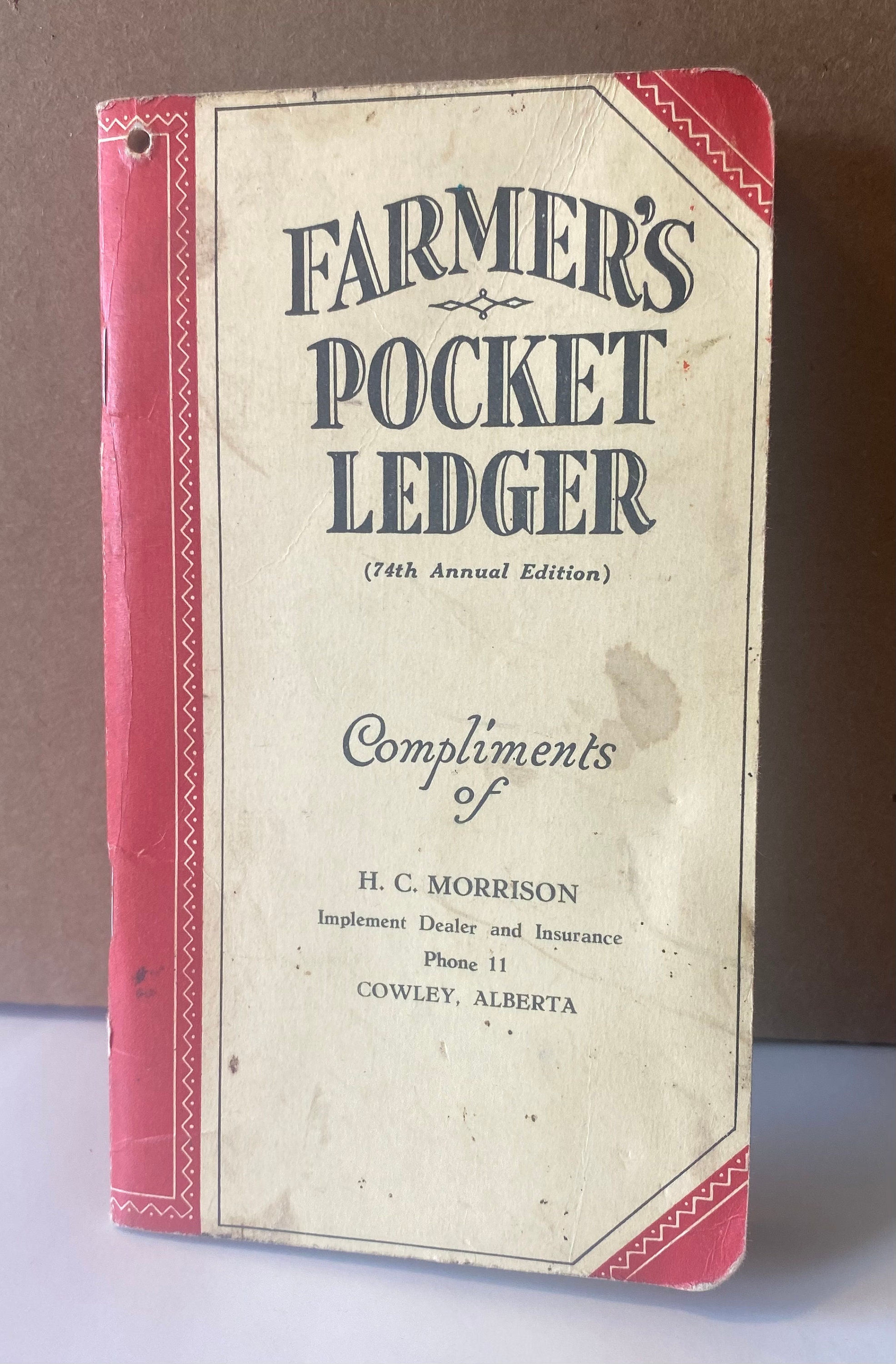 Farmers Pocket Ledger, 1940, 74th Edition, and 1952, 86th Edition, - Etsy