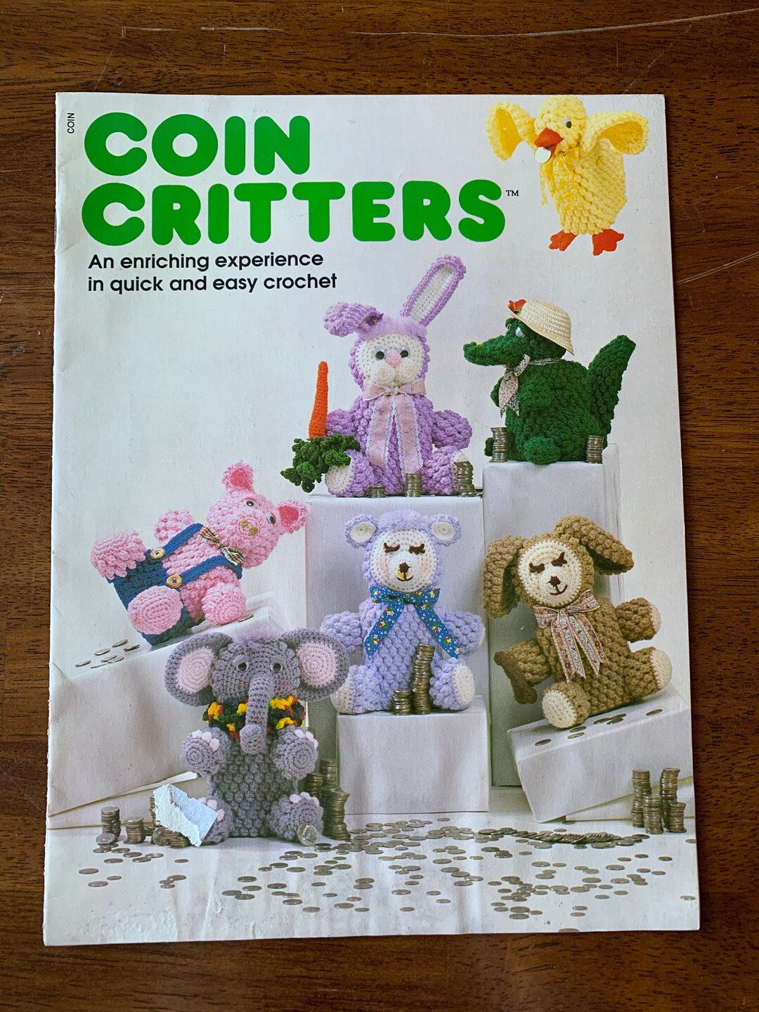 Coin Critters Vintage 80's Crochet Animal Piggy Banks Patterns RARE ...