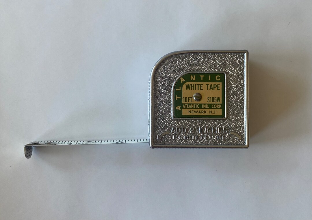 Vintage Atlantic White Tape, Measuring Tape, S105W - 10ft. Made in USA ...
