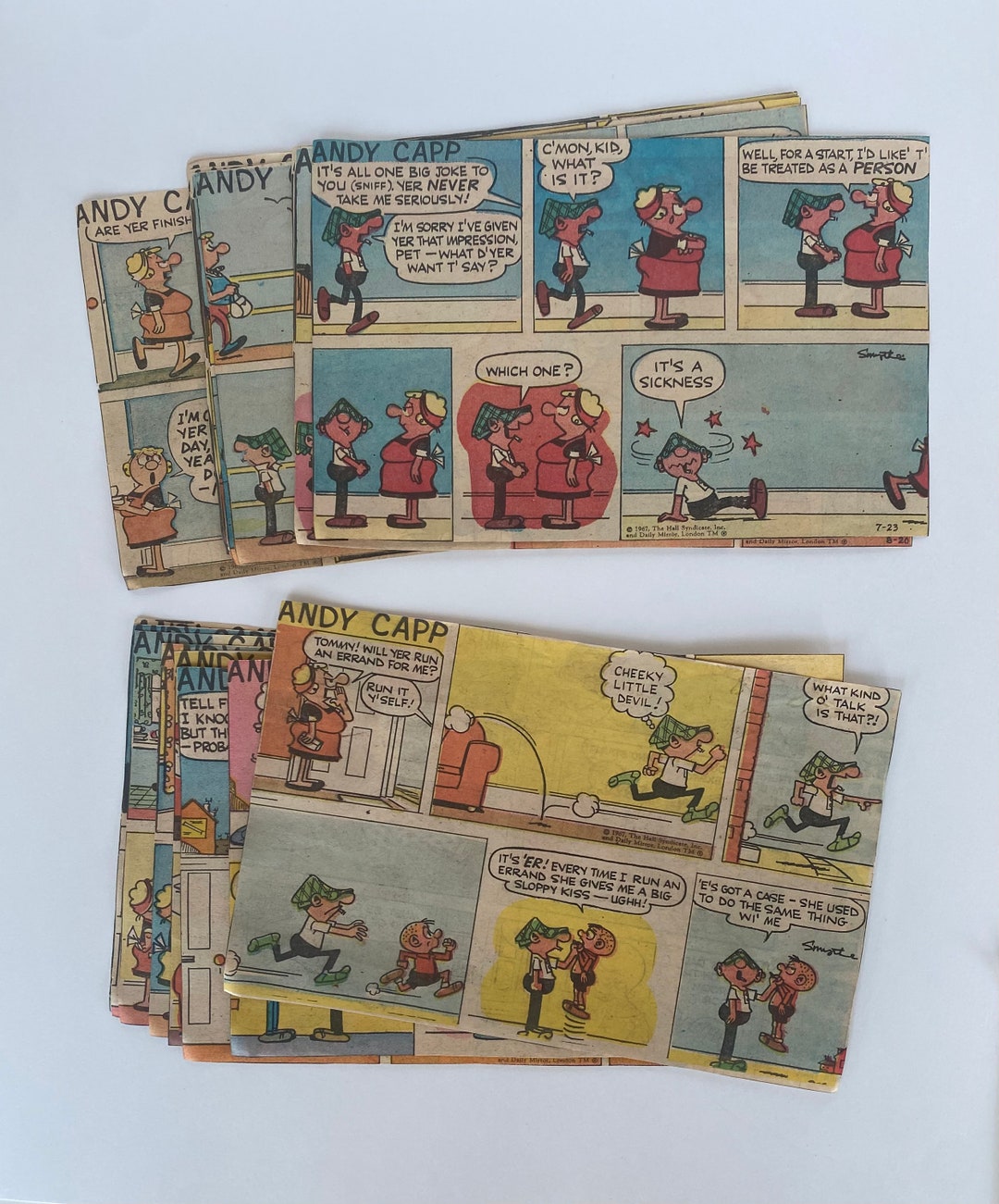 Andy Capp Comics, by Reg Smythe. Vintage 1967, 21 Newspaper Clippings ...