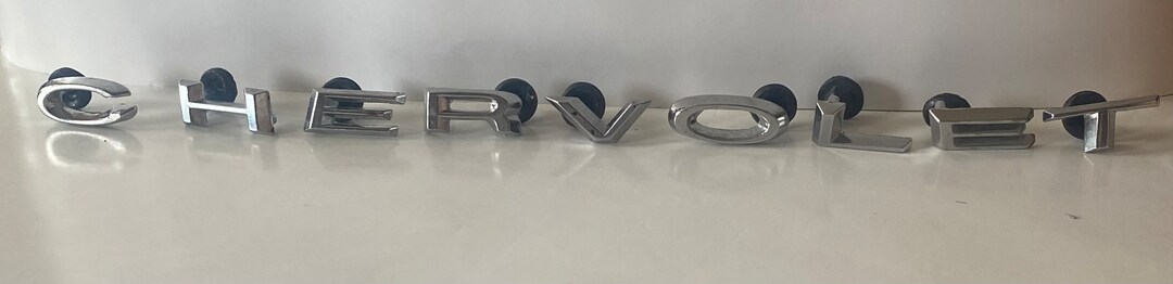 Vintage Chevrolet Hood Letters. 9 Letters Total, 1960s. in Very Good ...