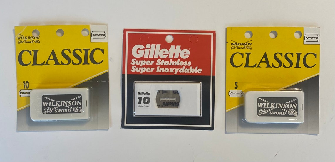 Vintage Wilkinson Sword Classic Razor Blades for Shaving, Original ...
