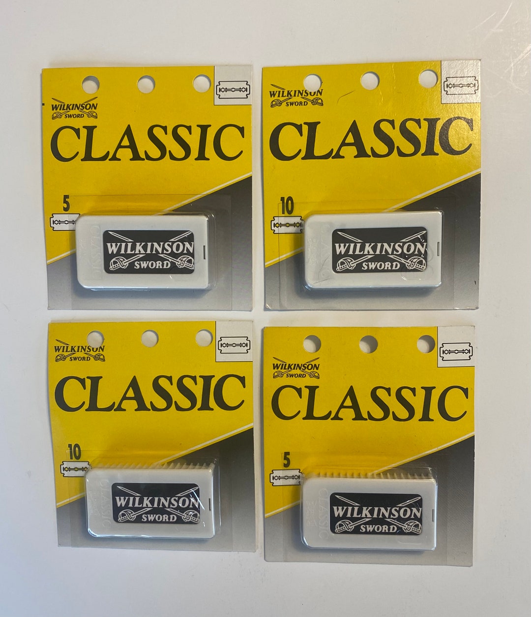 Vintage Wilkinson Sword Classic Razor Blades for Shaving, 4 Packages ...