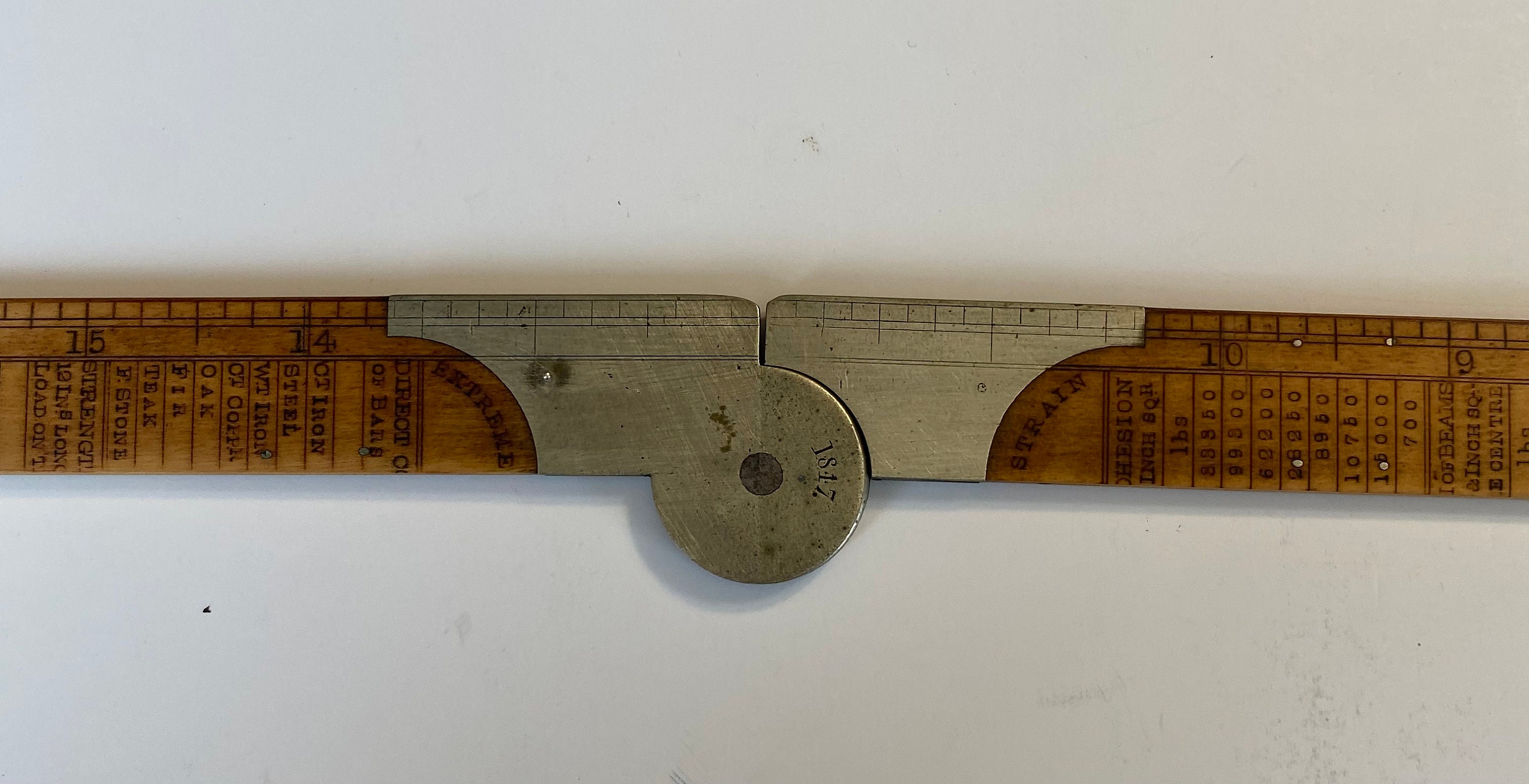 Antique Slide Ruler,1847, RT Hawthorne, Boxwood Engineers Slide Ruler ...