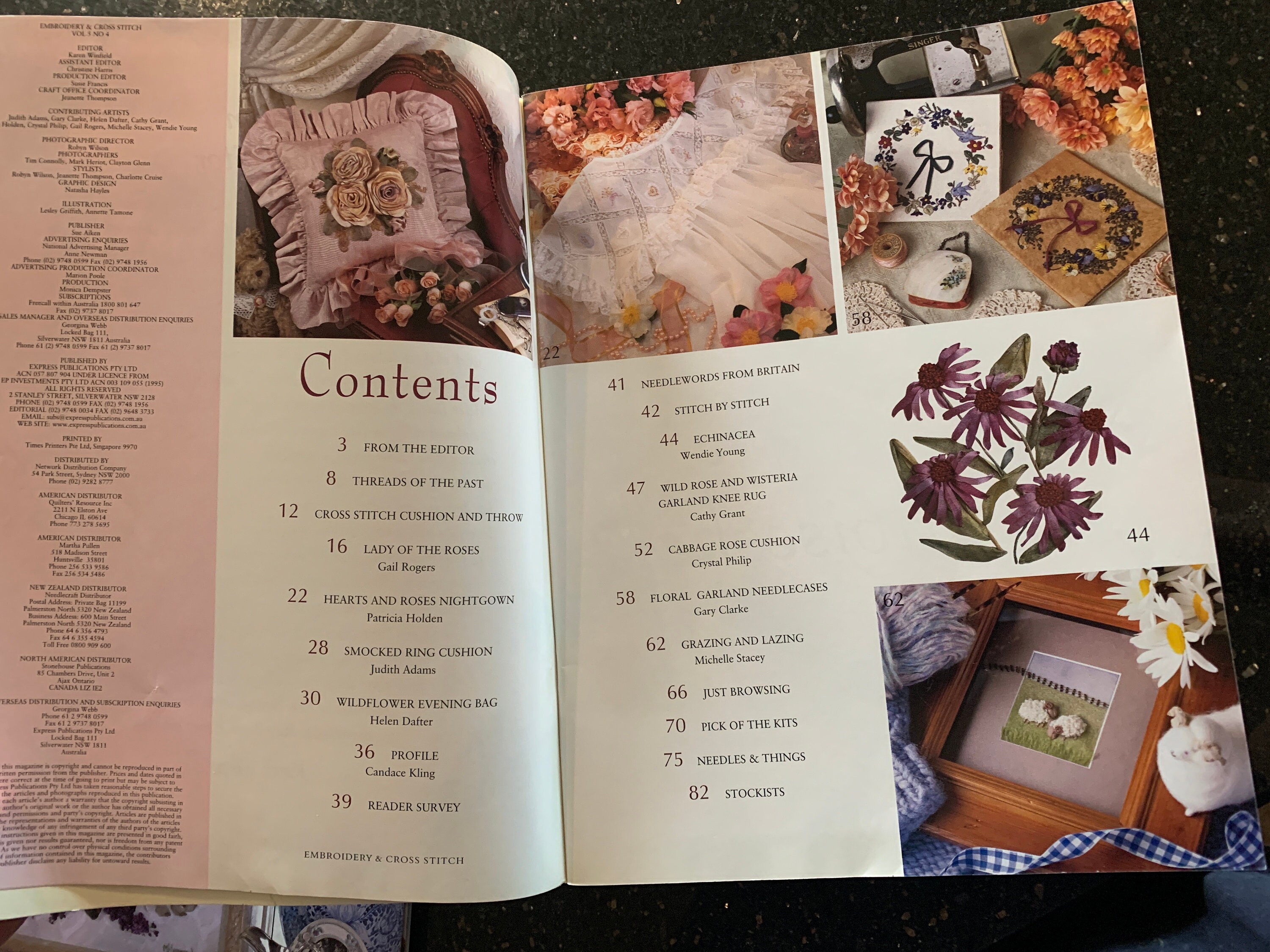 3 Beautiful Australian EMBROIDERY & Cross Stitch Pattern Magazines Vol ...