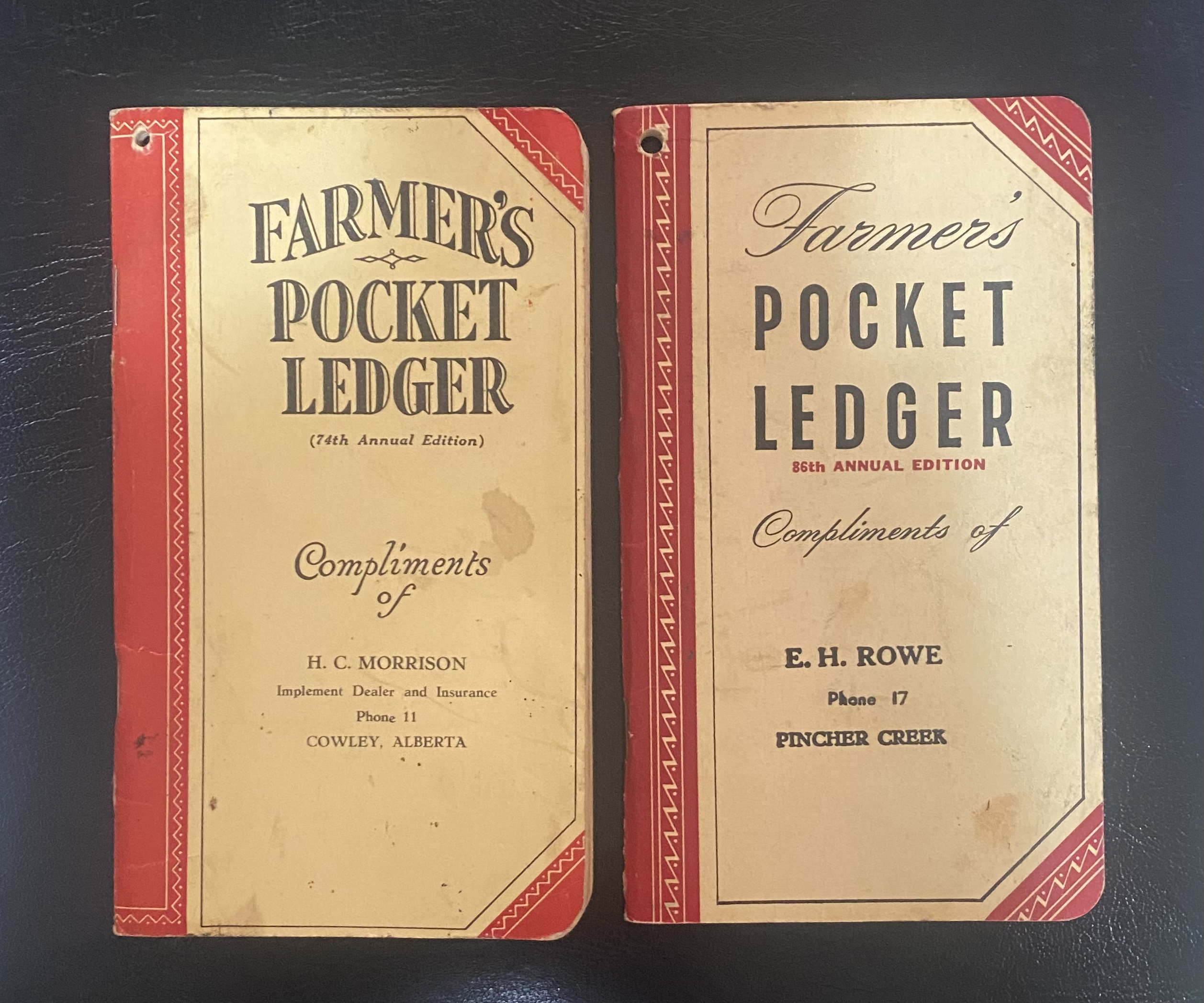Farmers Pocket Ledger, 1940, 74th Edition, and 1952, 86th Edition, - Etsy