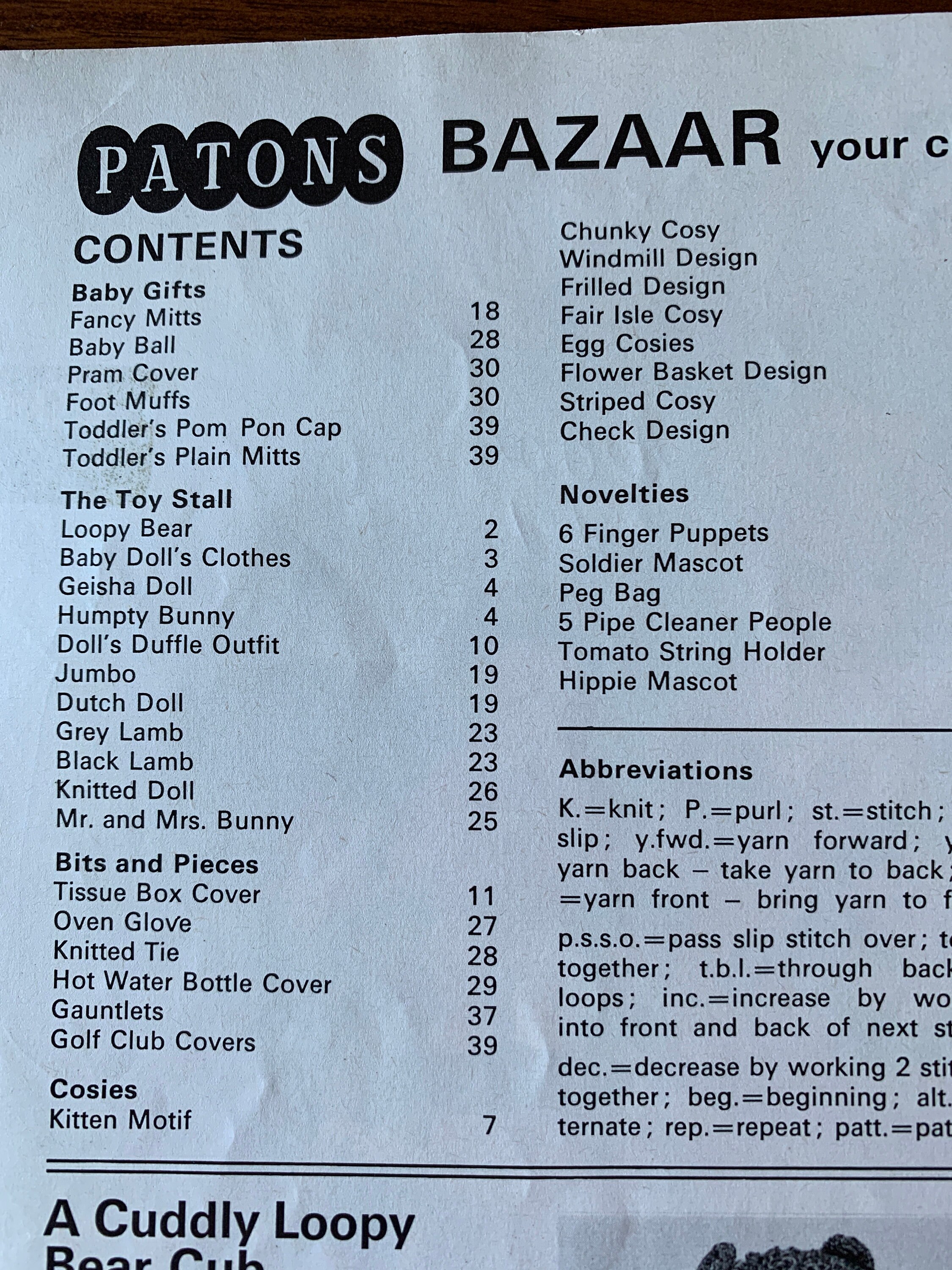 Vintage Patons Bazaar Book #178 Gift Ideas Novelties Crochet & Knitting ...