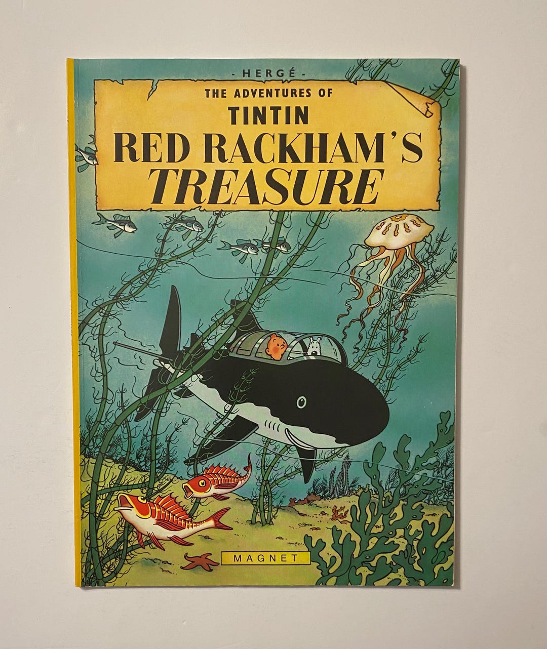 TINTIN, Tin Tin. Red Rackhams Treasure. Vintage Comic. Softcover Book ...
