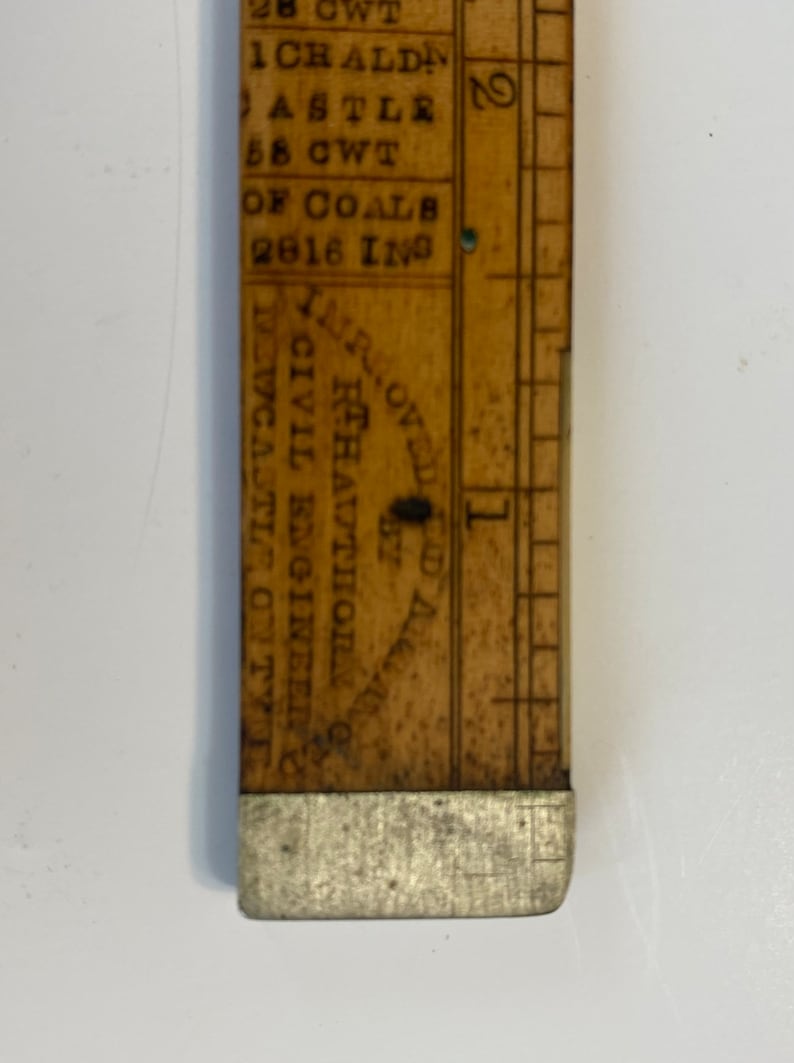 Antique Slide Ruler,1847, RT Hawthorne, Boxwood Engineers Slide Ruler ...