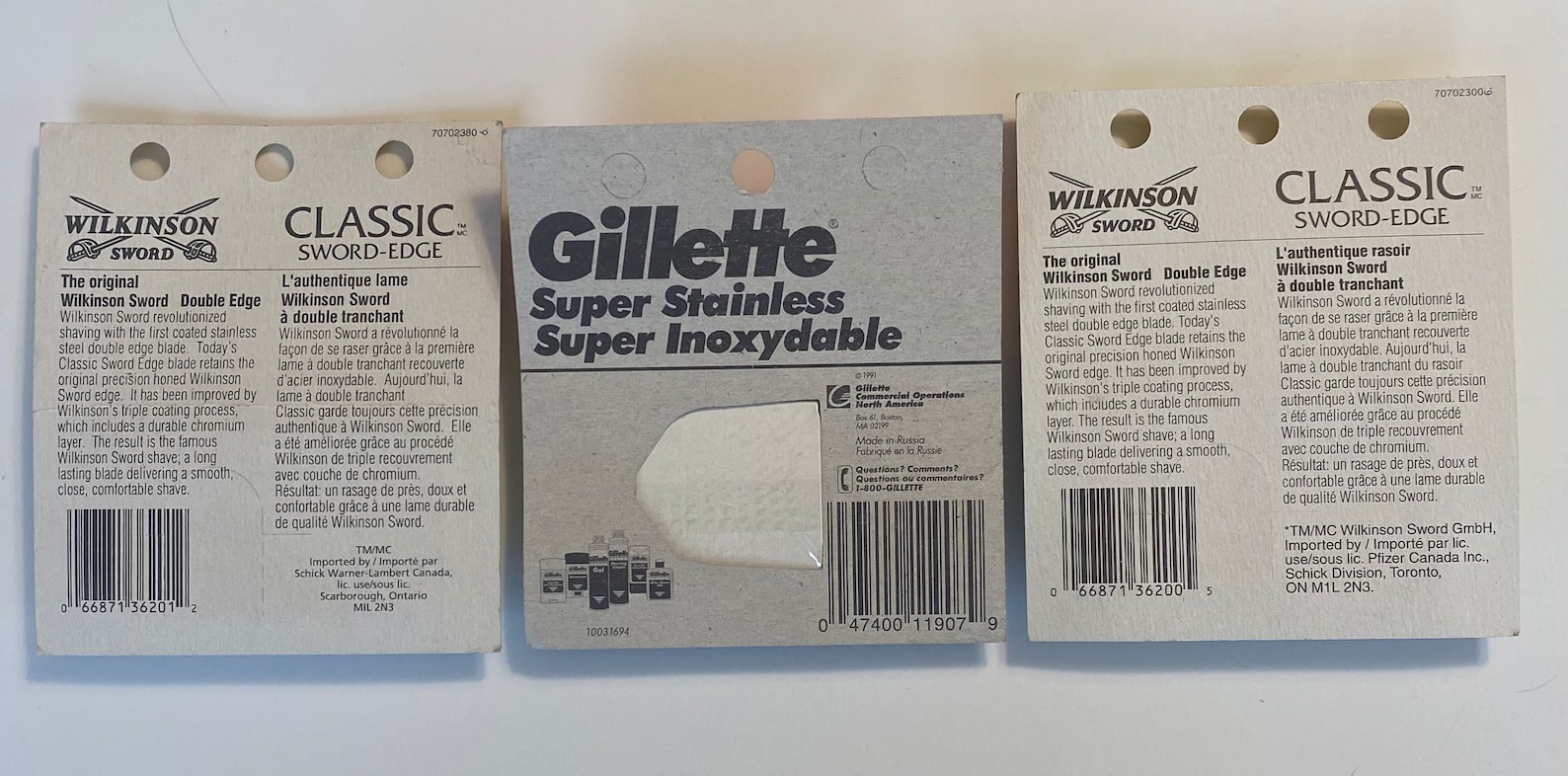 Vintage Wilkinson Sword Classic Razor Blades for Shaving, Original ...