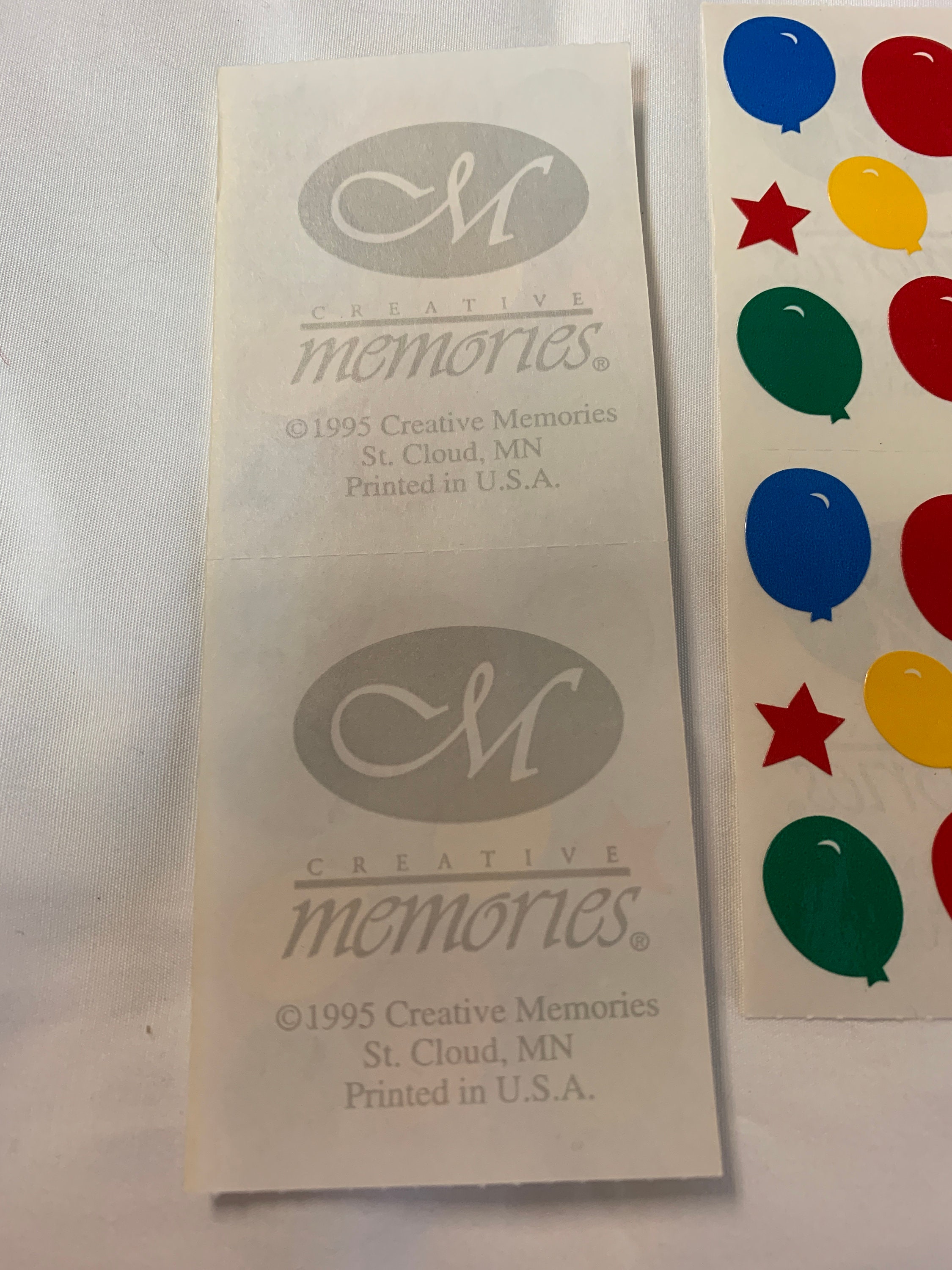 3 Vintage Creative Memories Sticker Strips Sheets Party - Etsy