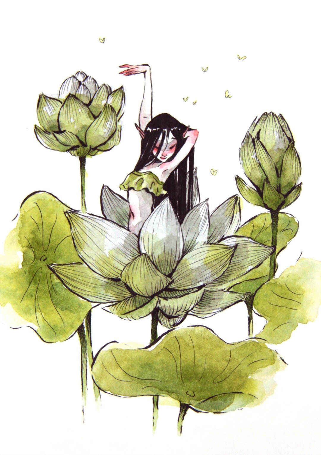 White Lotus Fairy: A5 Print - Etsy