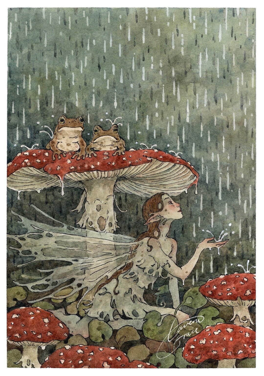 Toadstools: Art Print - Etsy