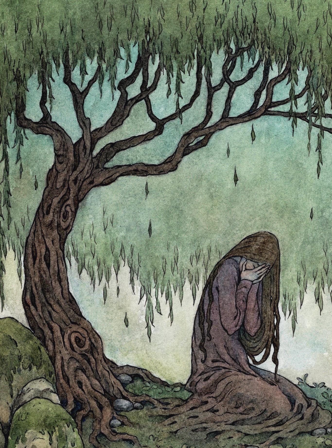 The Weeping Willow: Art Print - Etsy