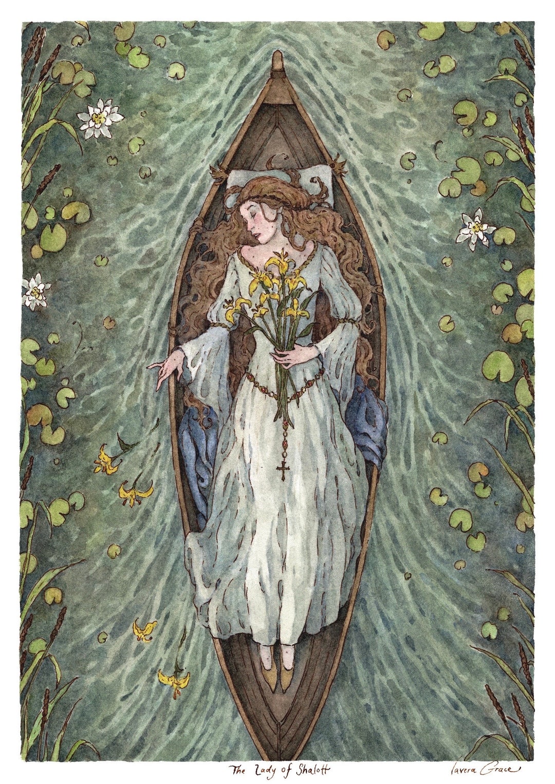 The Lady of Shalott: A4 Print - Etsy