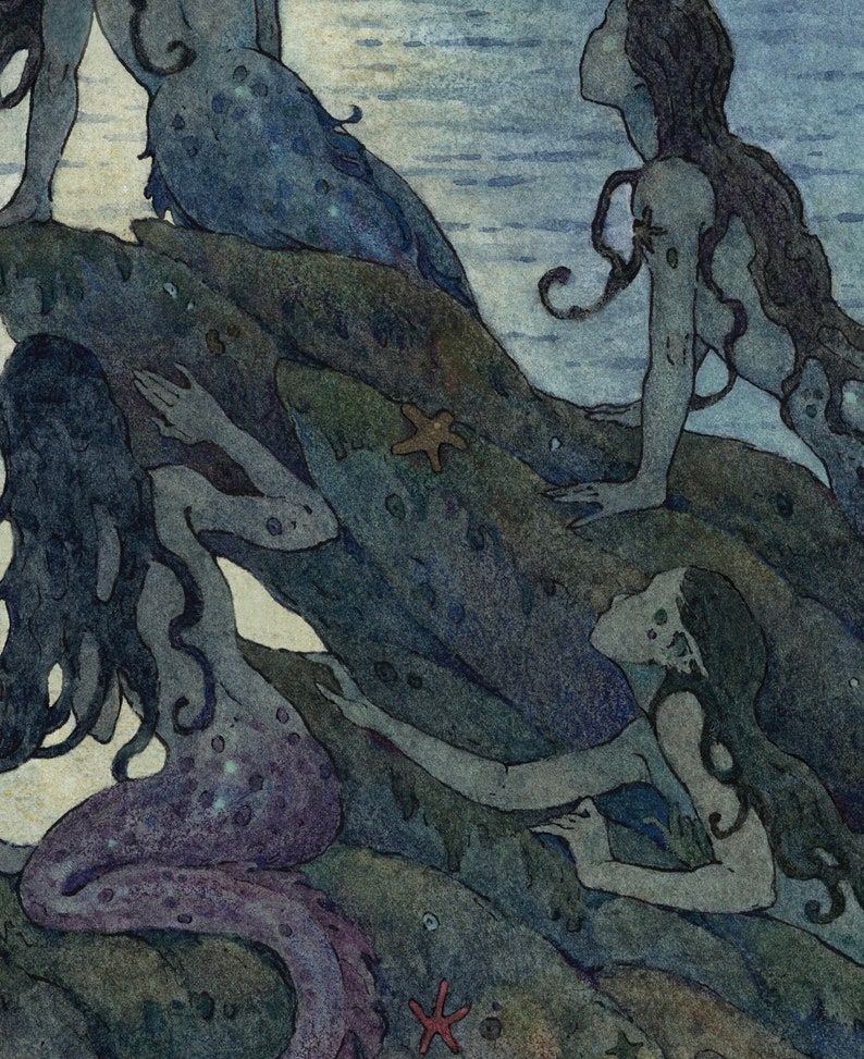 A Mermaid Moon: A4 Print - Etsy
