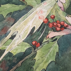 Holly: Original Watercolour Painting - Etsy