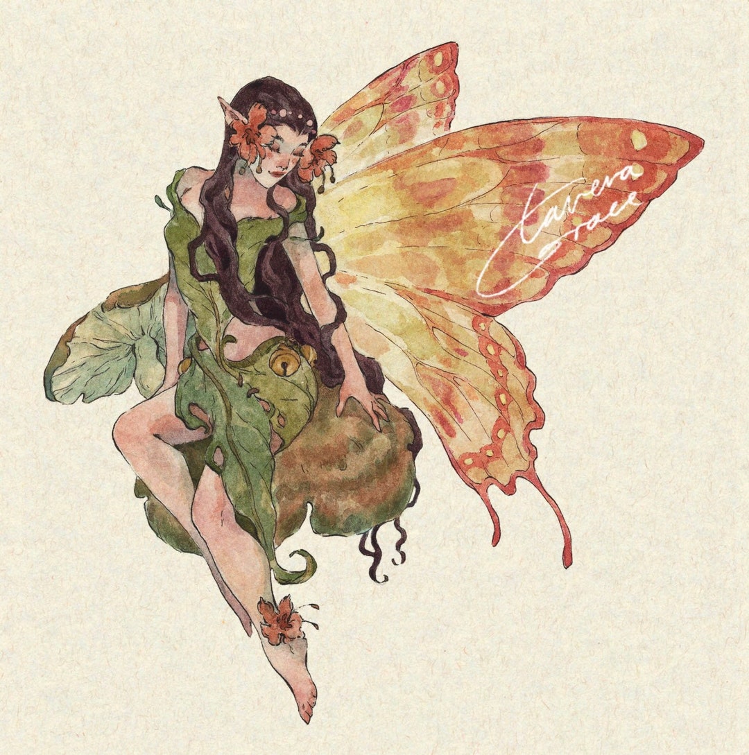 Midsummer Fairy: Square Print - Etsy