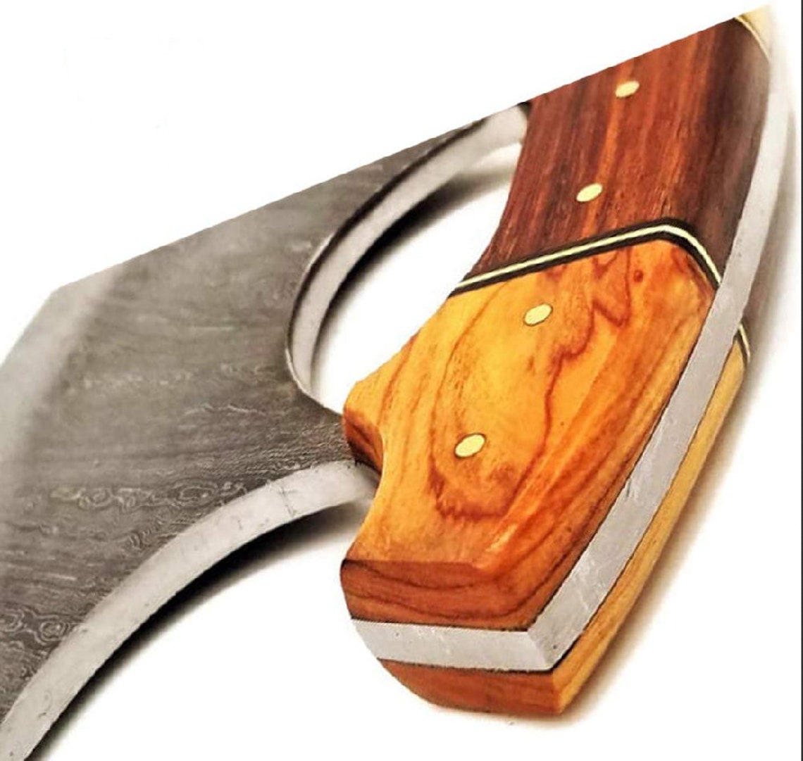 Damascus Handmade ULU Knife, Hunting ULU Knife, Beautiful Handmade Damascus ULU - Etsy