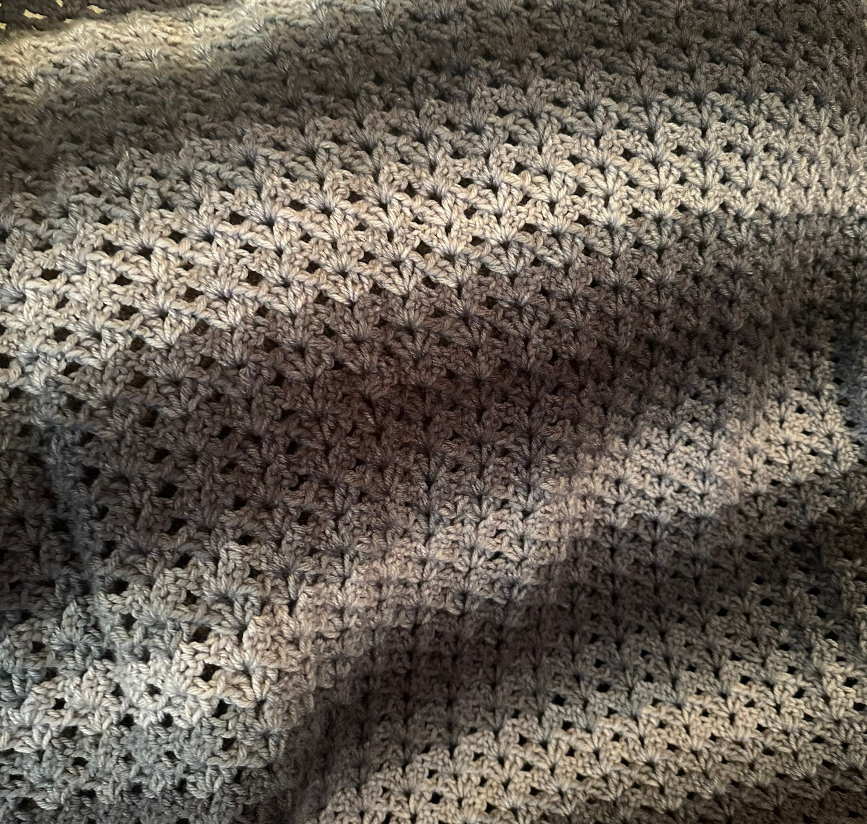 Crochet Blanket-lacy Blanket-gray Blanket - Etsy