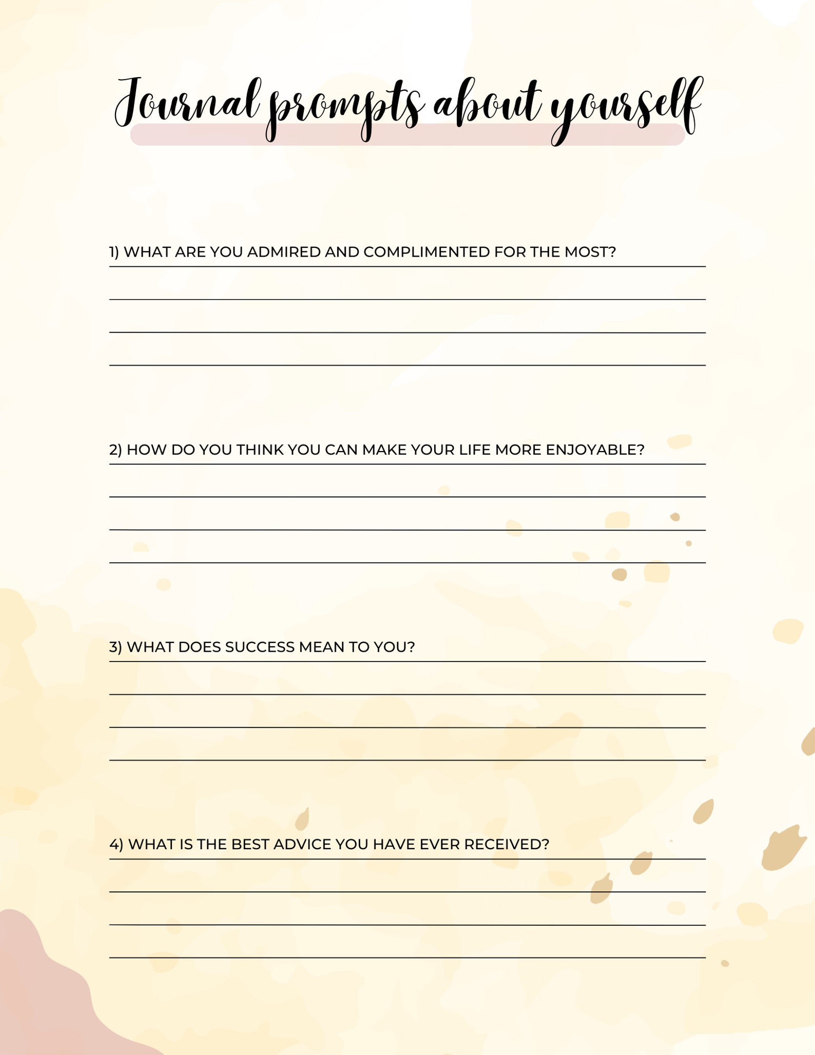 118 Journal Prompts for Self-awareness - Etsy