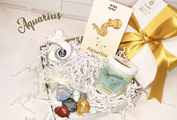 Aquarius Gift Box Horoscope Sign Personalized Candleszodiac - Etsy