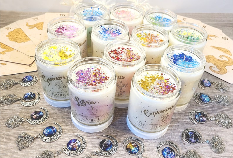 Aquarius Gift Box Horoscope Sign Personalized Candleszodiac - Etsy
