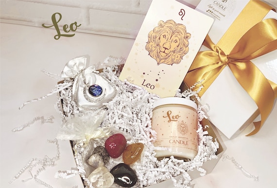 Leo Gift Box Horoscope Sign Personalized Candles Zodiac | Etsy