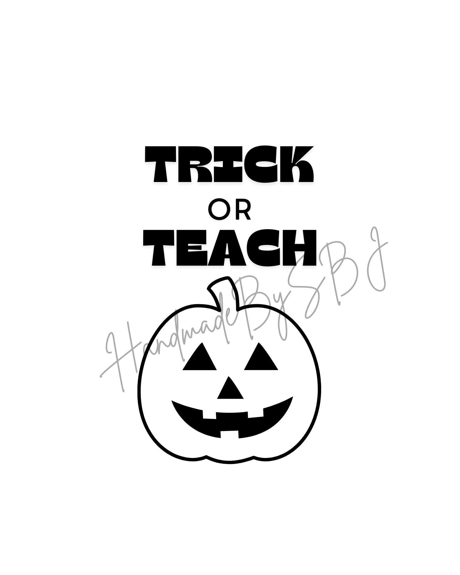 Teacher Halloween SVG PDF PNG Files for T-shirts or Classroom Prints ...