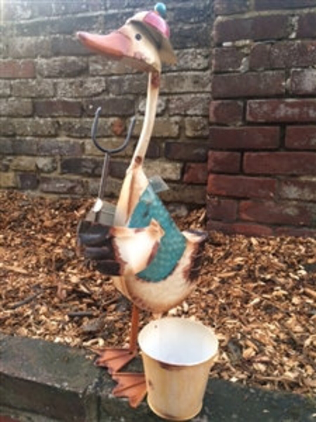Charming Standing Metal Duck With Colourful Rustic Finish - Etsy