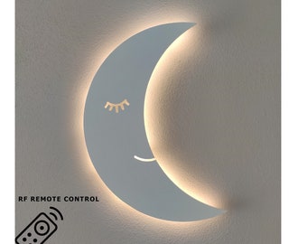 Remote Control Cloud Wall Light Nursery Lighting Baby Room Decor Baby ...