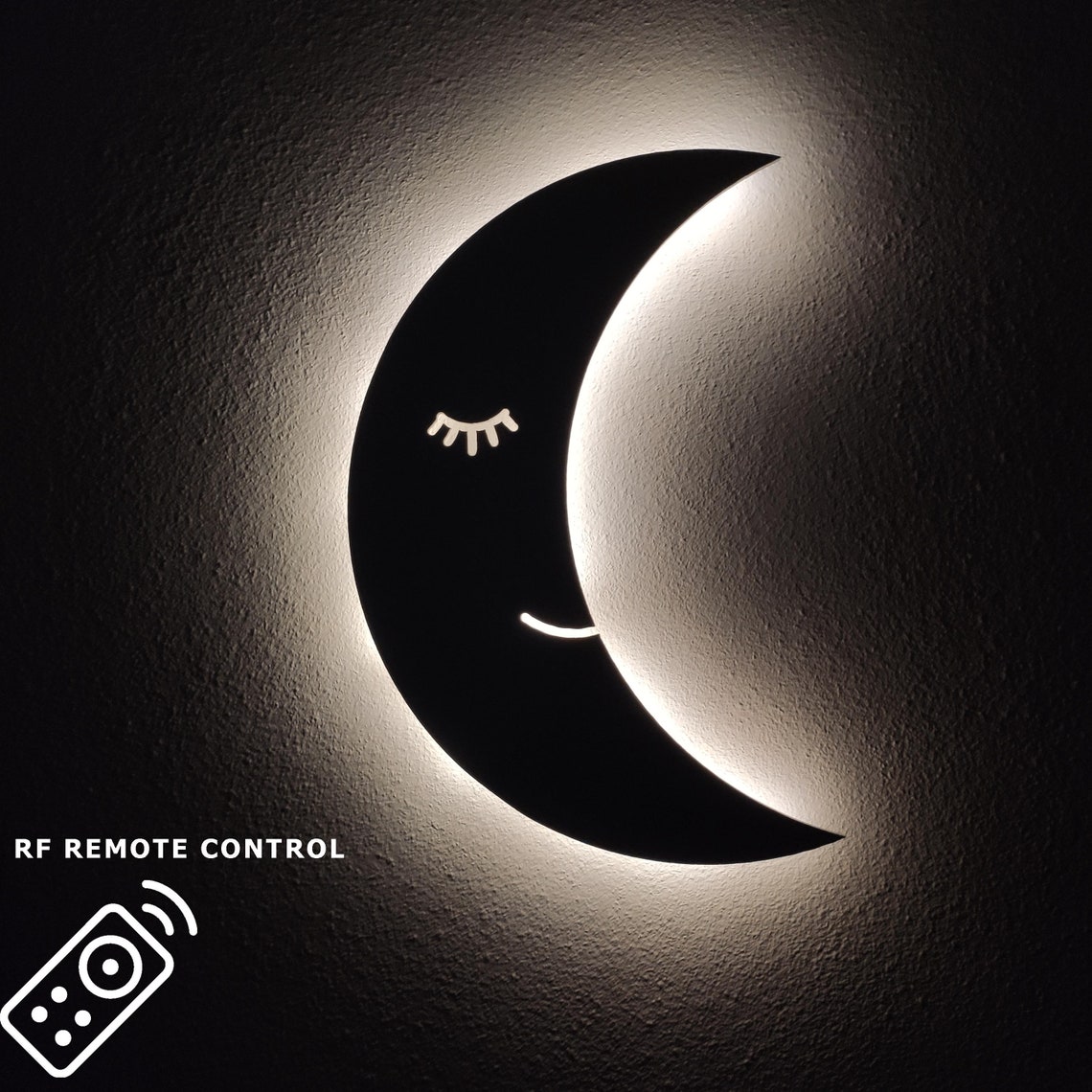 Remote Control Moon Wall Light: Nursery Decor (15,7x11,8 Inches) - Etsy