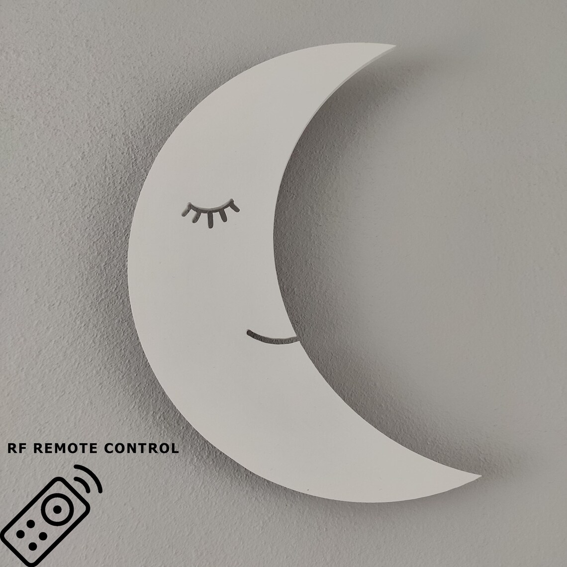 Remote Control Moon Wall Light: Nursery Decor (15,7x11,8 Inches) - Etsy