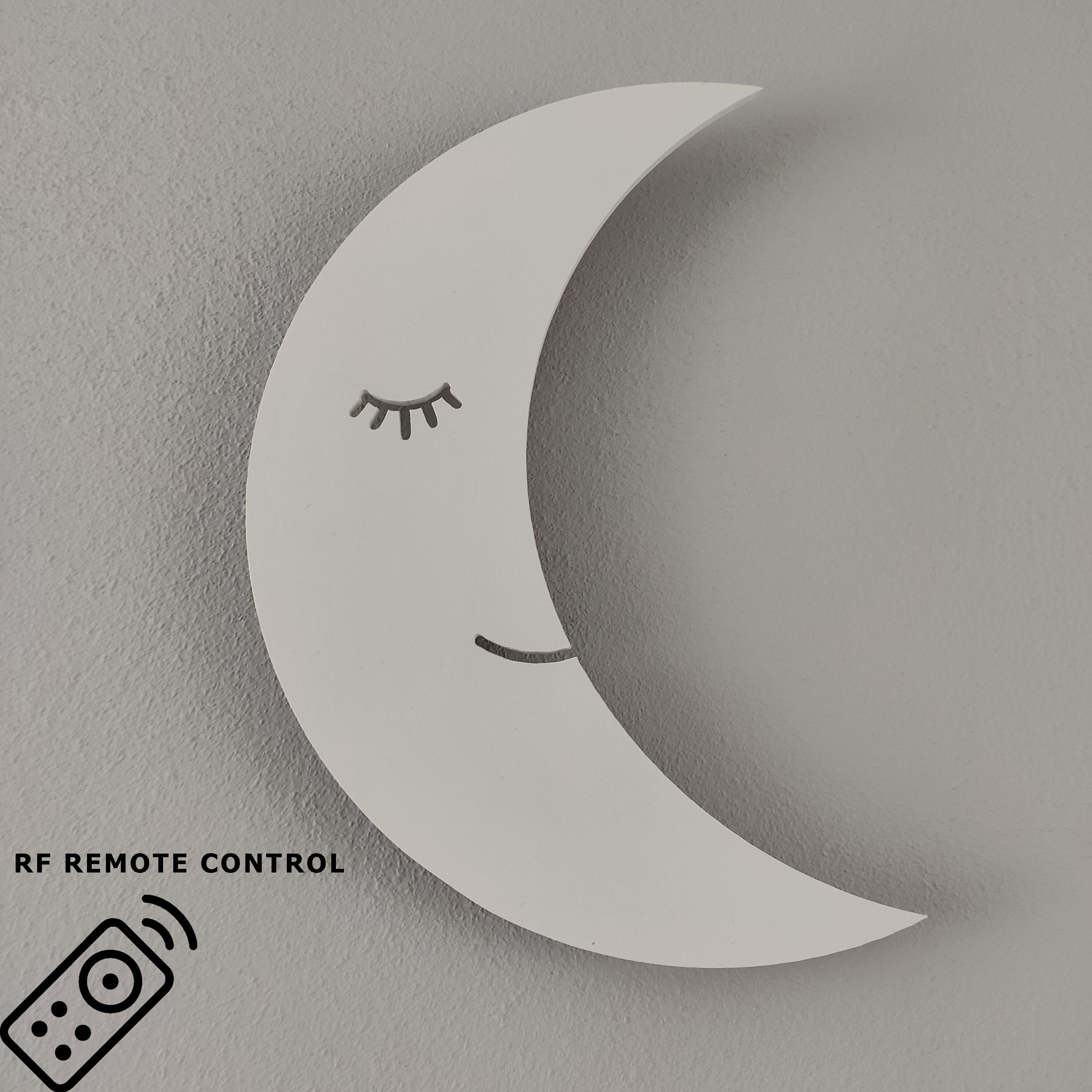 Remote Control Moon Wall Light: Nursery Decor (15,7x11,8 Inches) - Etsy