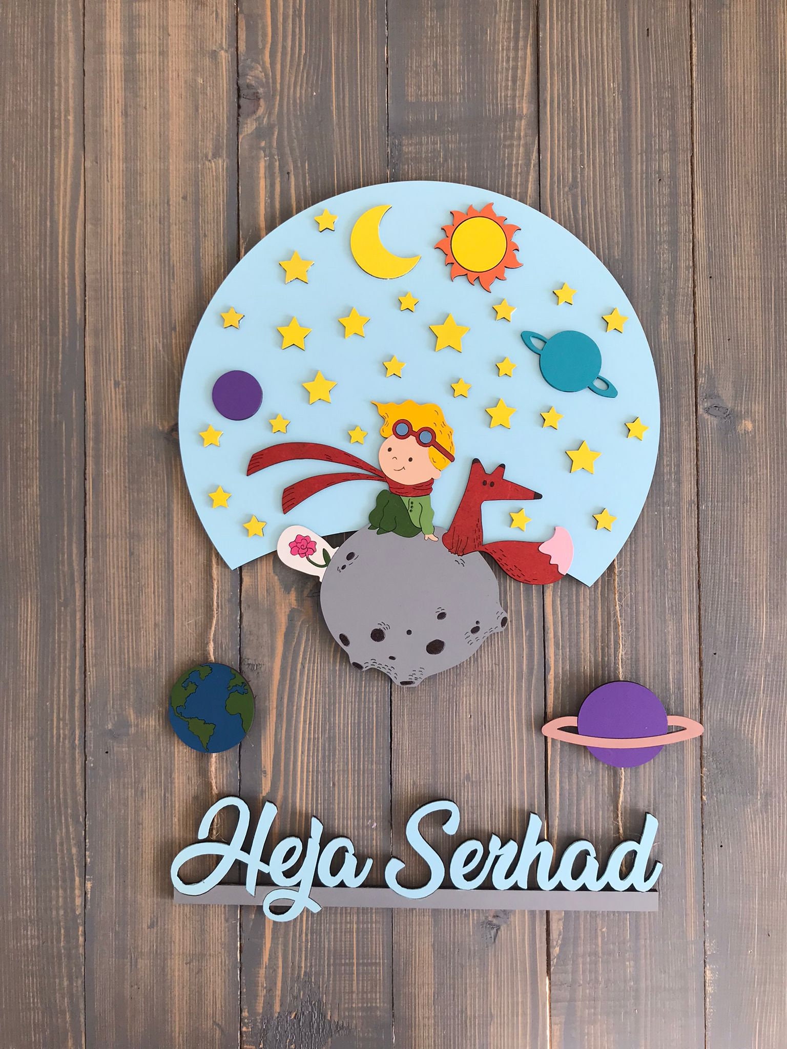 Little Prince Name Sign Kids Room Door Decor Animal Nursery - Etsy Canada