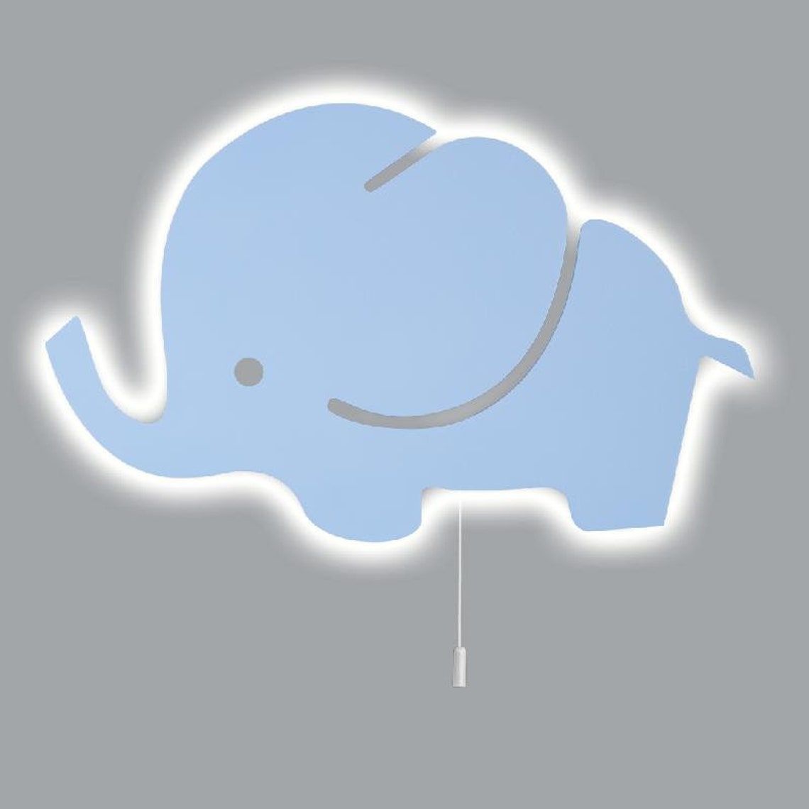 Wooden Elephant Night Light, Nursery Wall Decor, Baby Room Lighting - Etsy