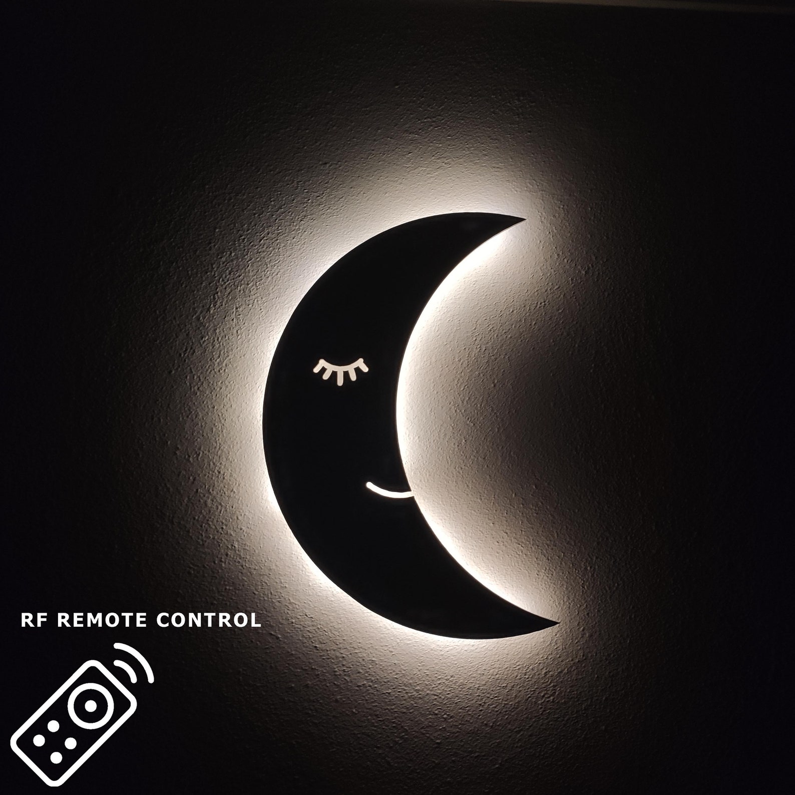 Remote Control Moon Wall Light: Nursery Decor (15,7x11,8 Inches) - Etsy
