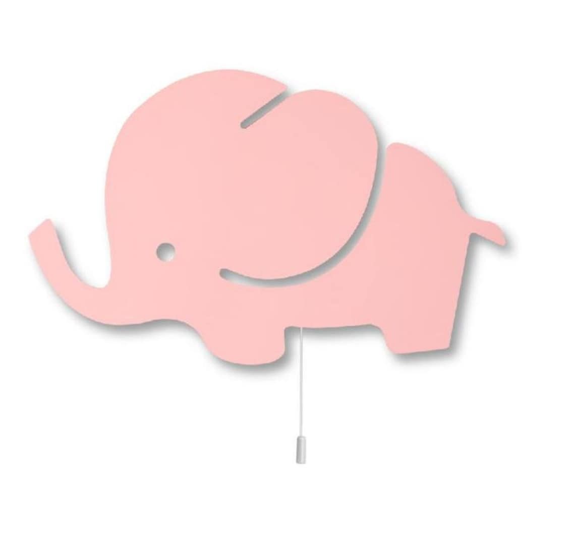 Elephant Wall Light Nursery Lighting Wooden Nightlight for - Etsy