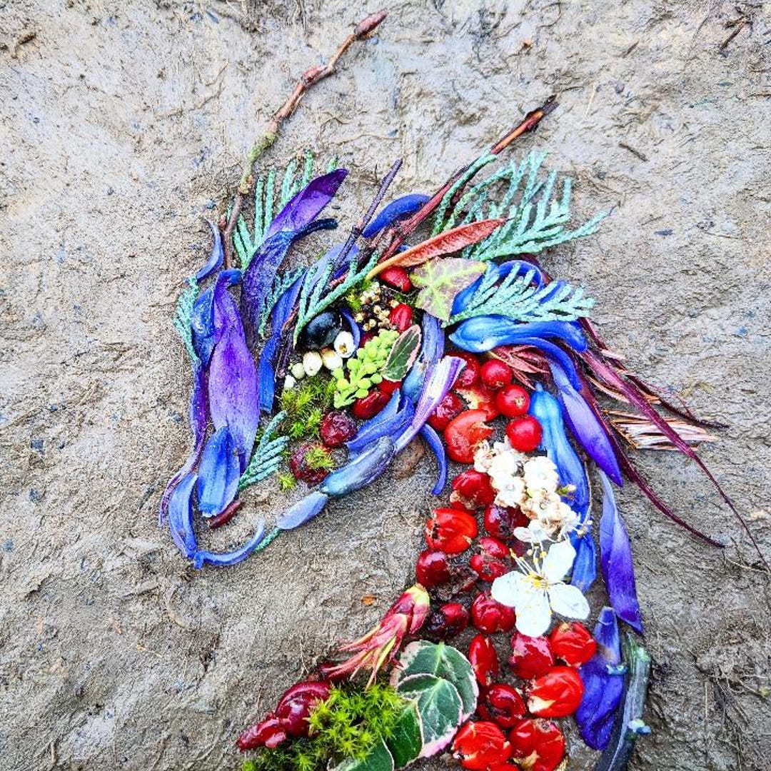 UNMOUNTED 'red and Purple Dragon' Print. Original Artwork by Hannah ...