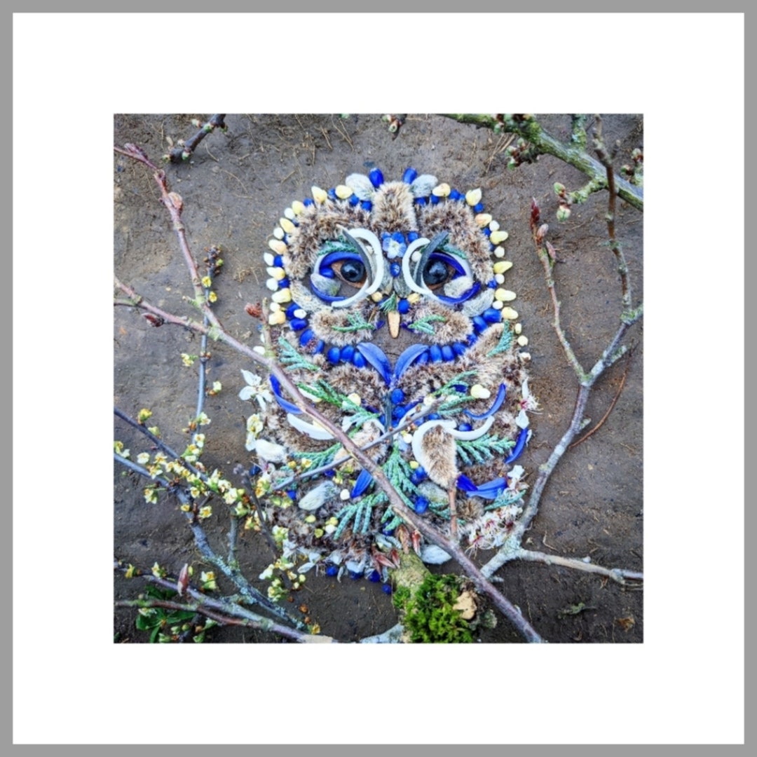 MOUNTED & Signed 'fluffy Baby Owl' Print. Original Artwork by Hannah ...