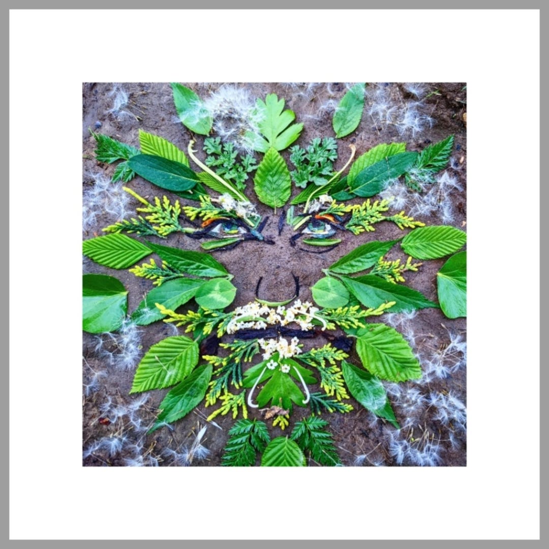 MOUNTED & Signed 'green Man' Print. Original Artwork by Hannah Bullen ...
