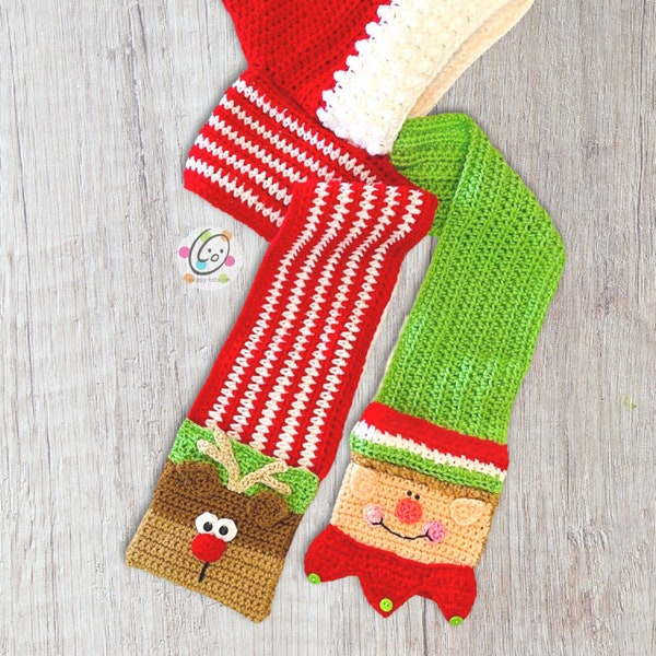 Santa Scarf - Etsy