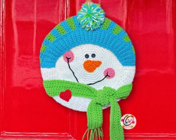 Snowman Winter Wreath Tutorial Snowman Wreath Amigurumi Snowman ...