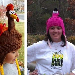 Long Neck Bird Hats Crochet Pattern - Etsy
