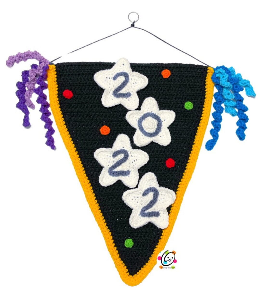 Celebrate the New Year Pennant Crochet Pattern - Etsy