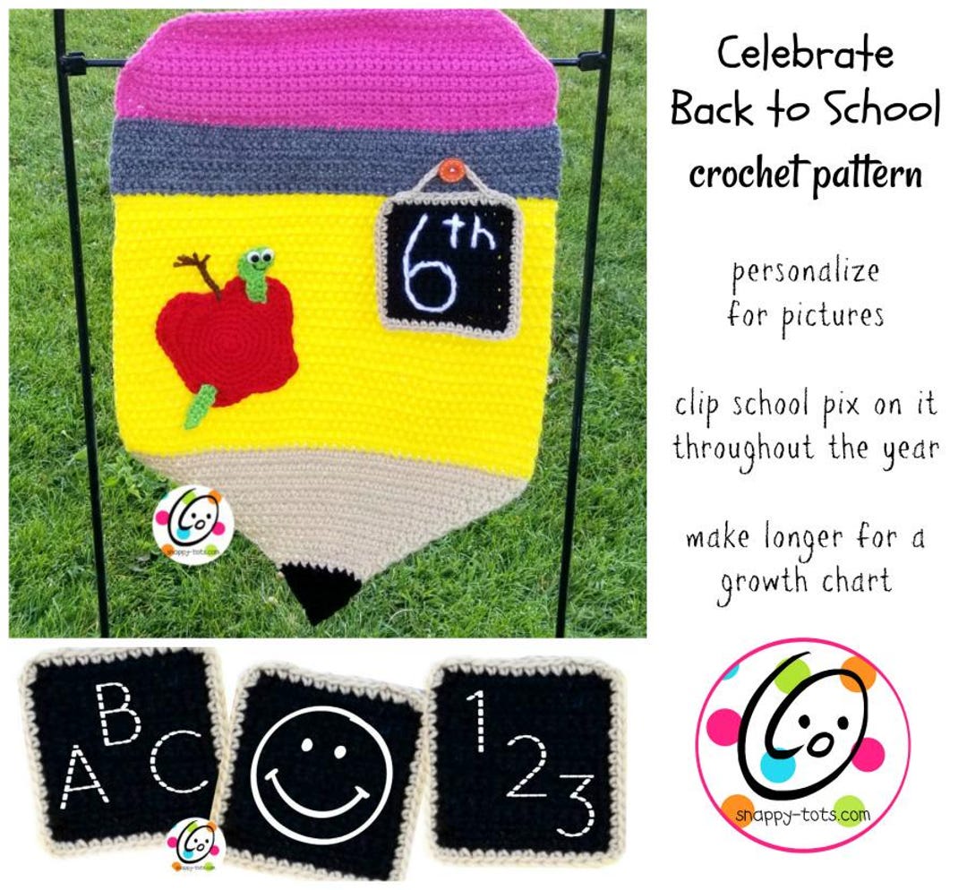 Back to School Flag Crochet Pattern - Etsy